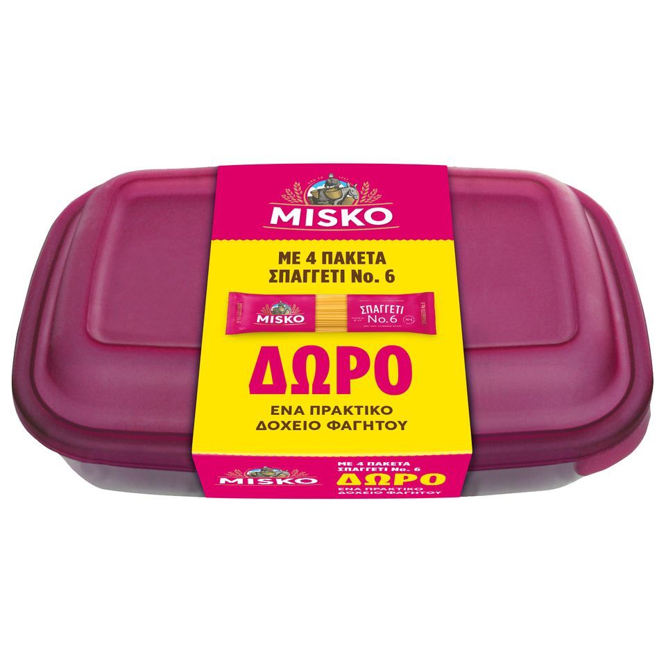 MISKO | ΣΠΑΓΓΕΤΙ 2 KG 4Χ500+ΤΑΠΕΡ ΔΩΡΟ | AB