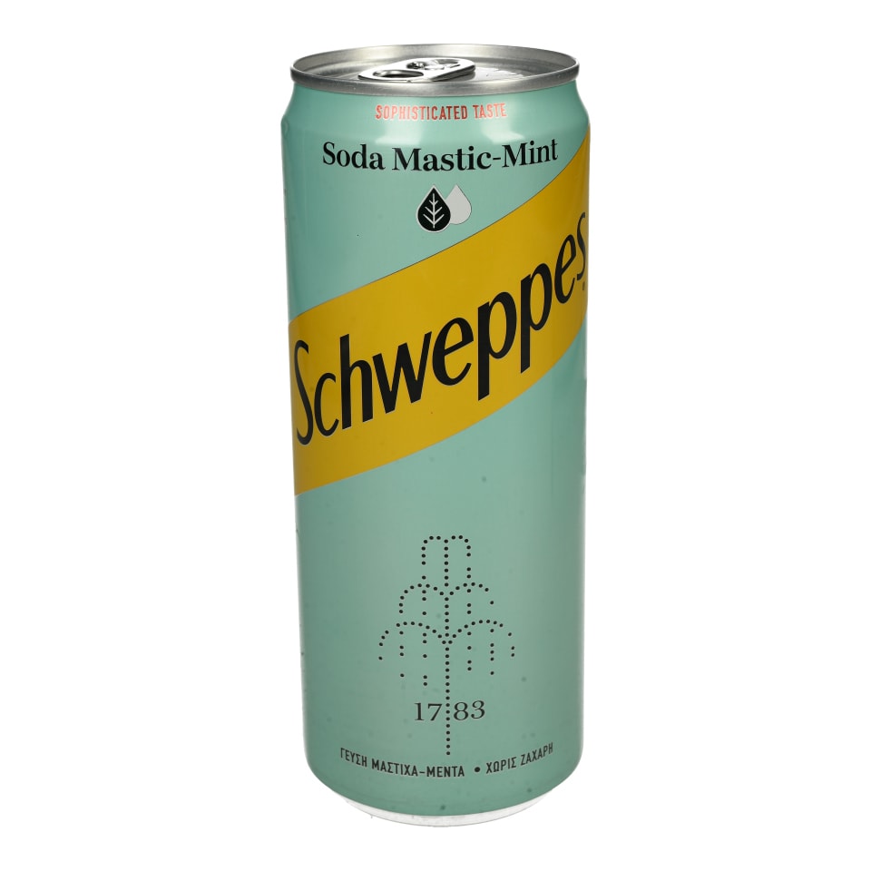 SCHWEPPES | ΣΟΔΑ ΜΑΣΤΙΧΑ ΜΕΝΤΑ KΟΥΤΙ 33O ML | AB