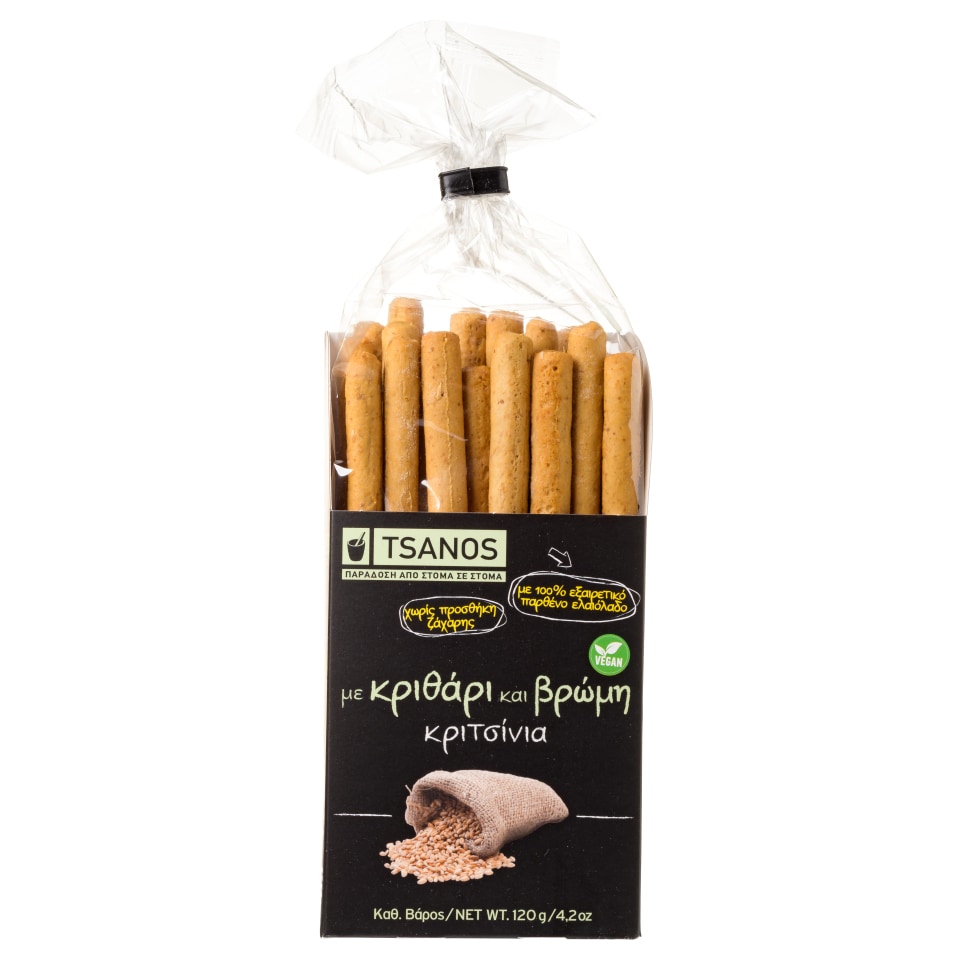 ΤΣΑΝΟΣ | Κριτσίνια με Κριθάρι και Βρώμη 120g | AB