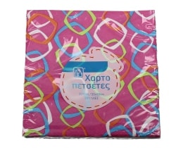 ΑΒ | ΧΑΡΤΟΠΕΤΣΕΤΕΣ 33 Χ 33 CM ΚΥΚΛΟΙ ΜΕ ΡΟΖ ΦΟΝΤΟ 1 ΤΕΜ | AB