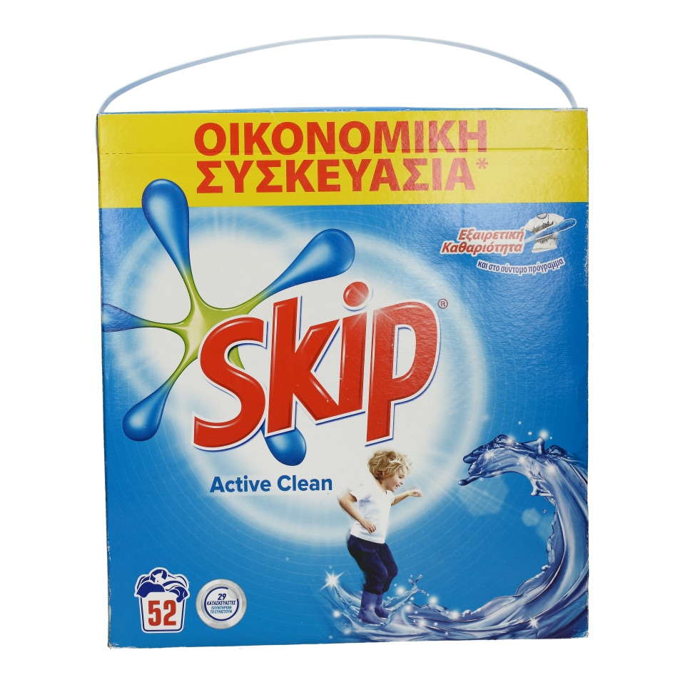 SKIP | ΣΚΟΝΗ ΠΛΥΝΤΗΡΙΟΥ ΡΟΥΧΩΝ ACTIVE CLEAN 52 MEZ POWDER ACTIVE CLEAN ...