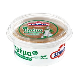 ΣΤΑΜΟΥ | Κρέμα Χωρίς Προσθήκη Ζάχαρης με Στέβια 180g | AB