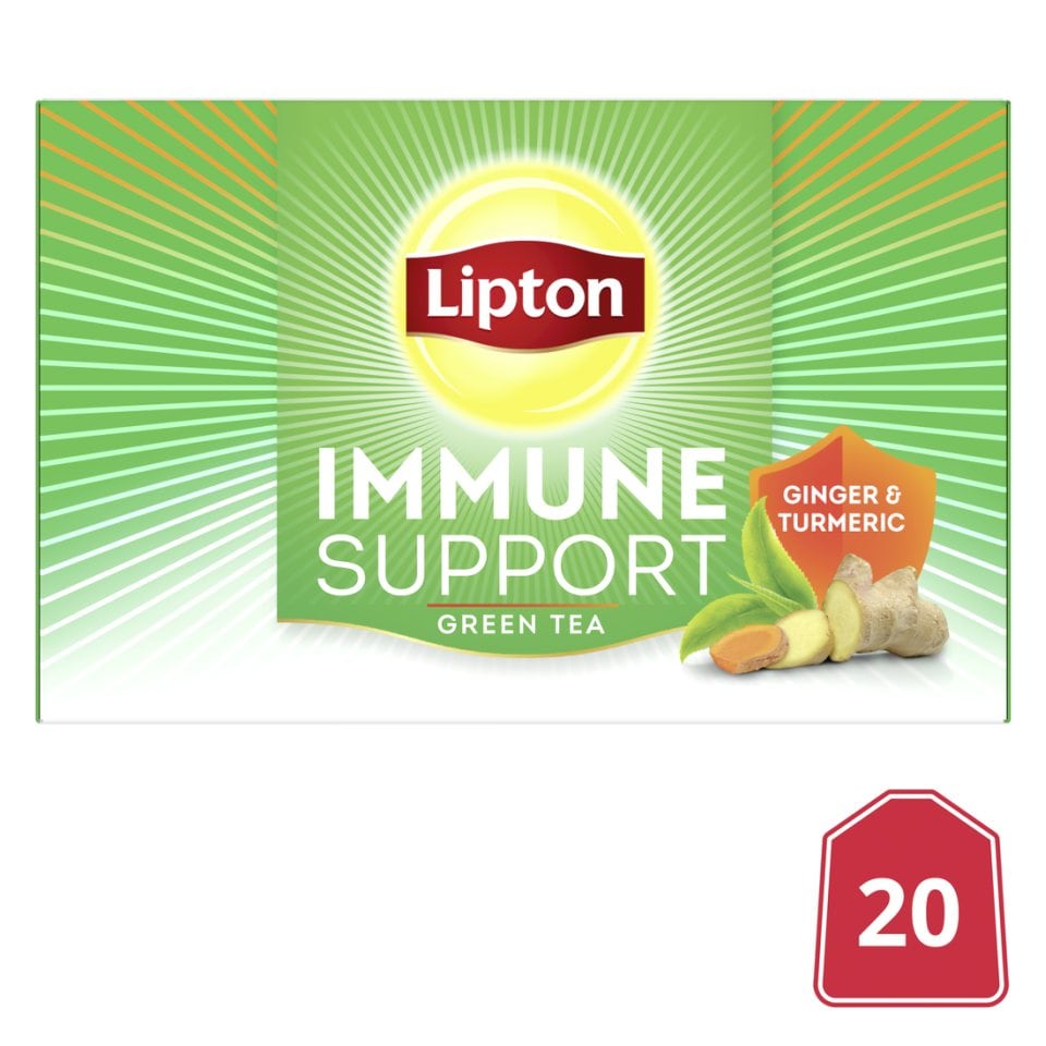 LIPTON | Πράσινο Τσάι Immune Support Κουρκουμάς & Τζίντζερ 20x1.3g | AB