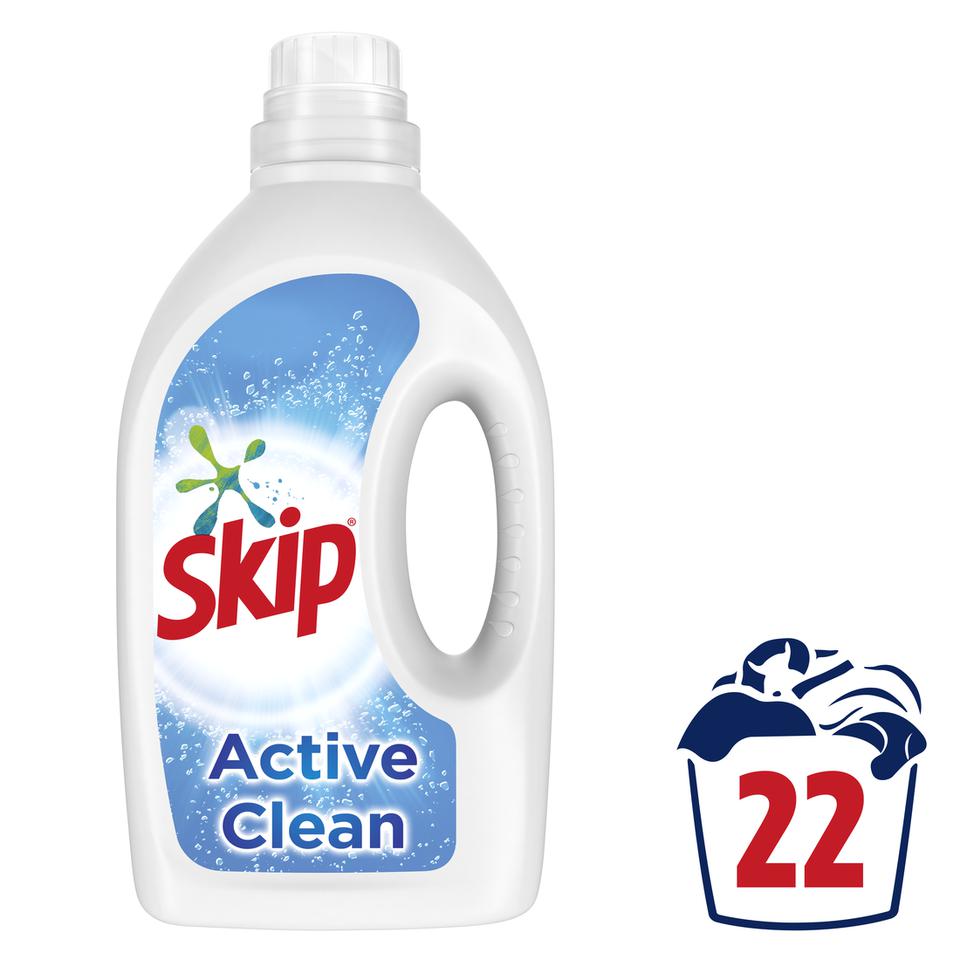SKIP | Υγρό Πλυντηρίου Ρούχων Active Clean 22 Μεζούρες | AB