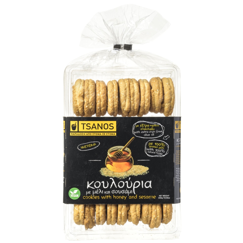 ΤΣΑΝΟΣ | Κουλούρια Μέλι Σουσάμι 300g | AB