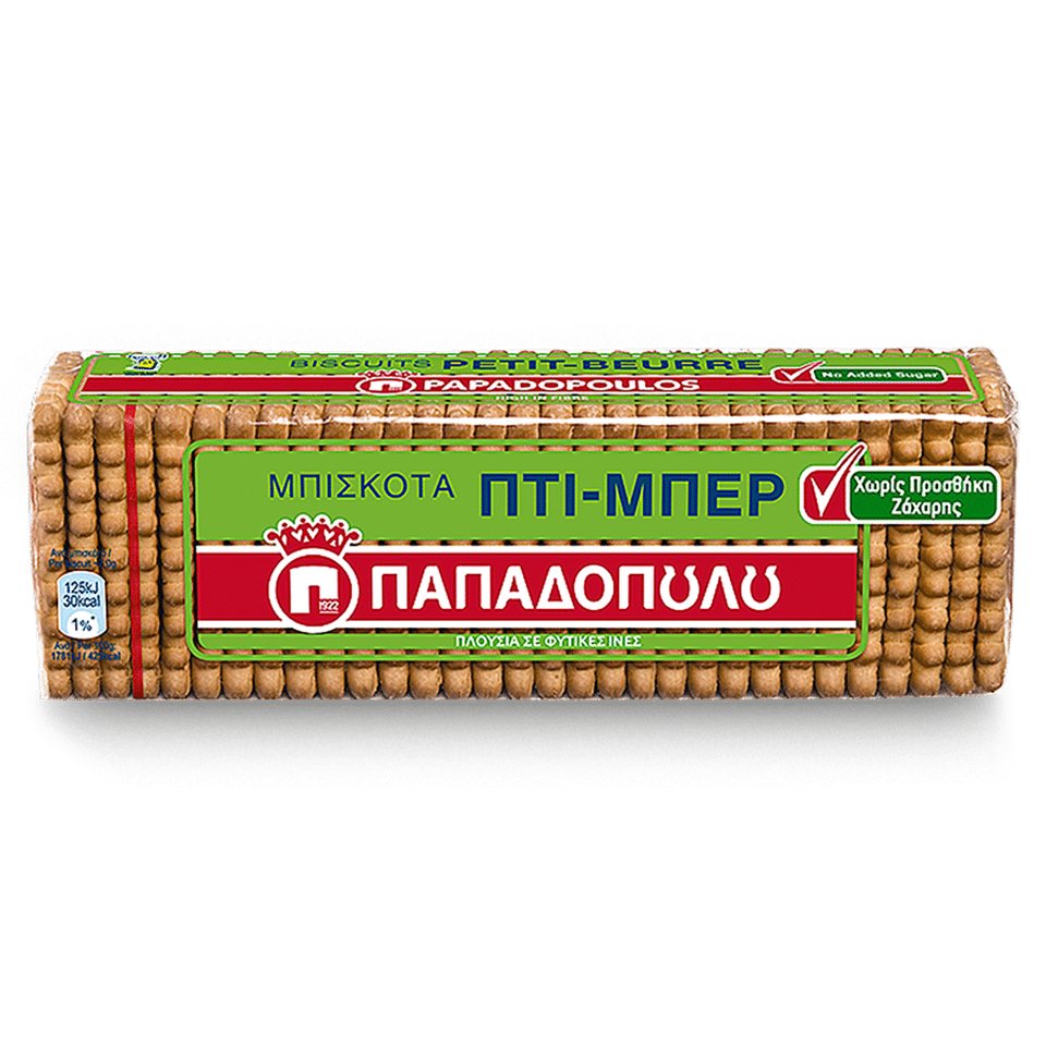 ΠΑΠΑΔΟΠΟΥΛΟΥ | ΠΤΙ ΜΠΕΡ | Μπισκότα Πτι Μπερ Χωρίς Ζάχαρη 225g | AB