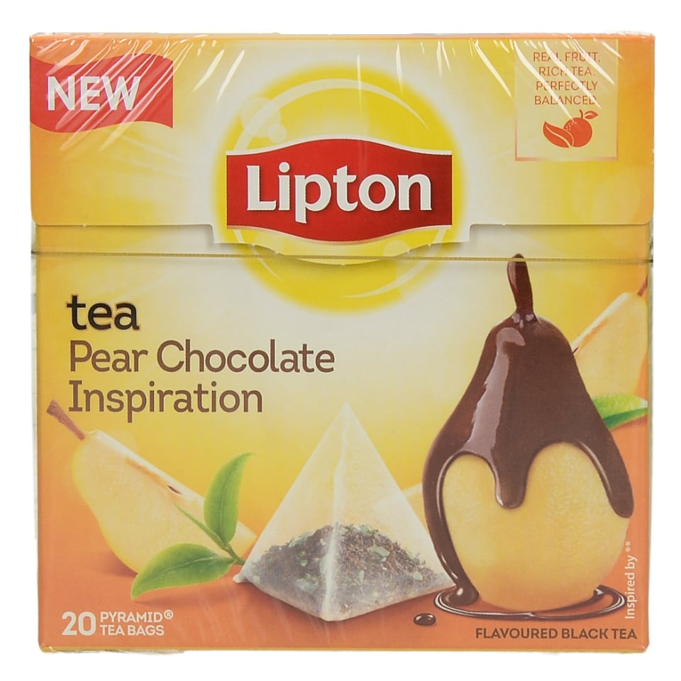 LIPTON | ΤΣΑΪ ΜΑΥΡΟ ΑΧΛΑΔΙ ΣΟΚΟΛΑΤΑ 20 ΦΑΚΕΛΑ Χ 1,6 GR | AB