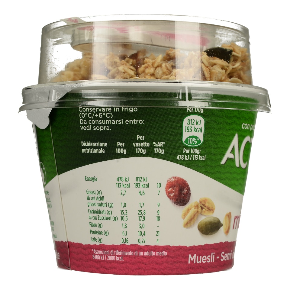 ACTIVIA | Επιδόρπιο Γιαουρτιού Mix & Go Muesli Cranberry 170 gr | AB
