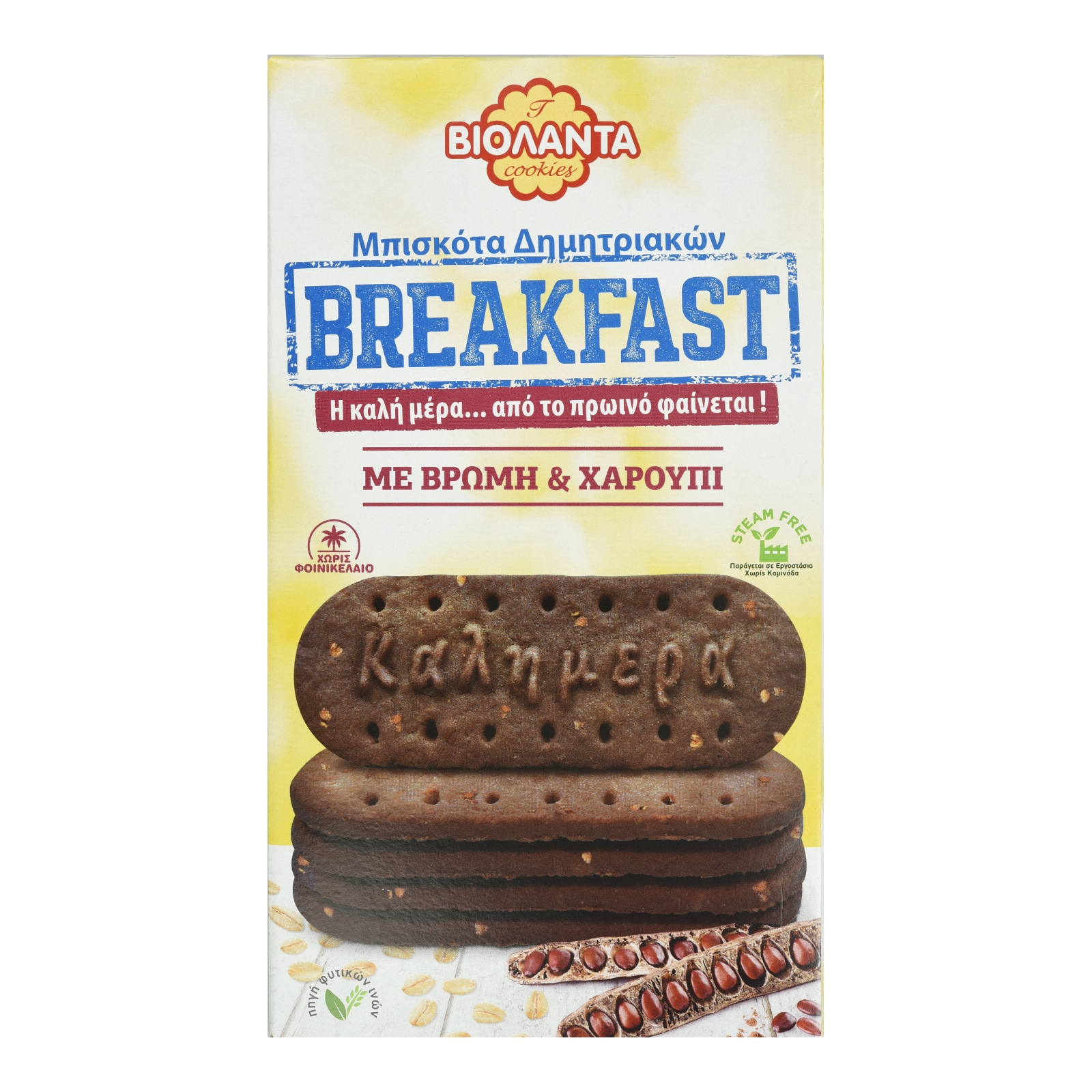 ΒΙΟΛΑΝΤΑ | Μπισκότα Breakfast Βρώμη και Χαρούπι 180g | AB
