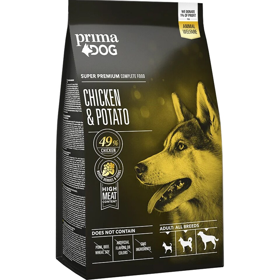 PRIMA PET | Τροφή Σκύλου Κοτόπουλο Πατάτα 2kg | AB