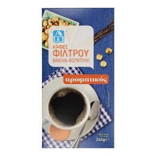 ΑΒ | Καφές Φίλτρου Βανίλια Φουντούκι 244g | AB