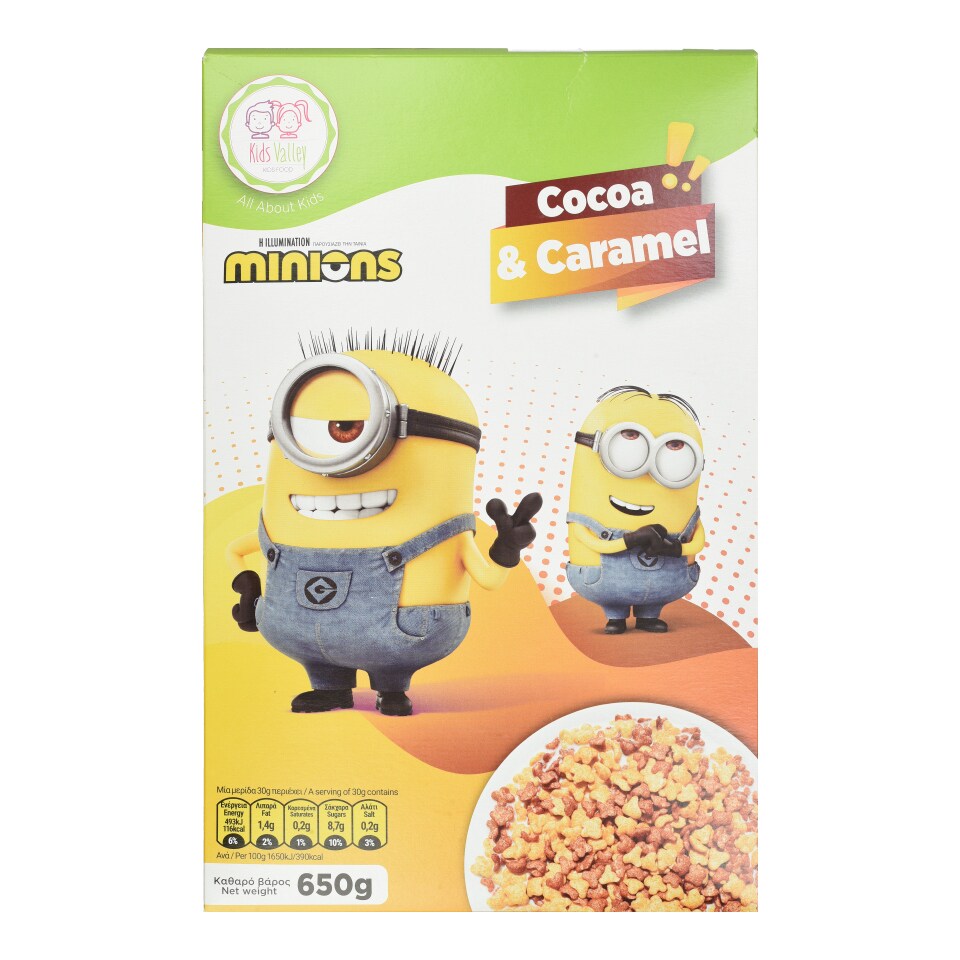 KIDS VALLEY | Δημητριακά Minions Κακάο & Καραμέλα 650g | AB