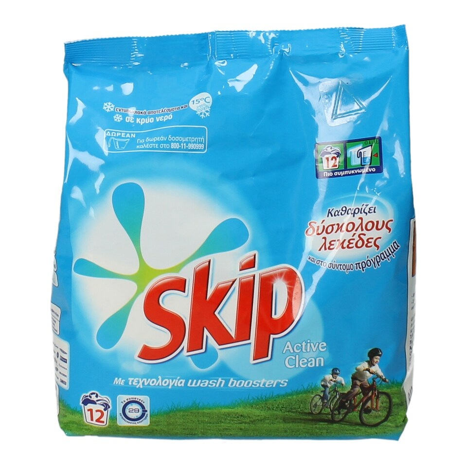 SKIP | ΣΚΟΝΗ ΣΑΚΟΥΛΑ ΑΠΟΡΡΥΠΑΝΤΙΚΟ ΠΛΥΝΤΗΡΙΟΥ ΡΟΥΧΩΝ ACTIVE CLEAN 12 ...