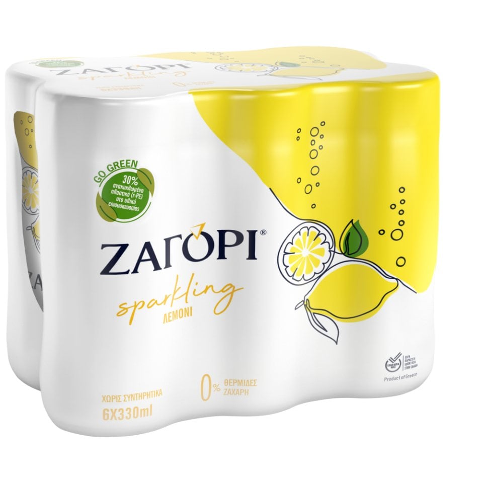 ΖΑΓΟΡΙ | Ανθρακούχο Νερό Λεμόνι Κουτί 6x330ml | AB