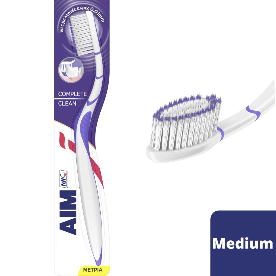 AIM | Οδοντόβουρτσα Complete Clean Μέτρια 1 Τεμάχιο | AB