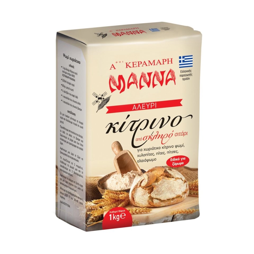 ΜΑΝΝΑ | Αλεύρι Σκληρό Κίτρινο 1kg | AB