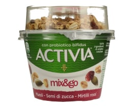 ACTIVIA | Επιδόρπιο Γιαουρτιού Mix & Go Muesli Cranberry 170 gr | AB