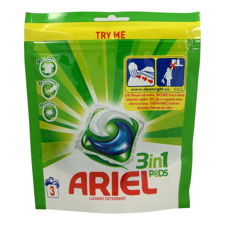 ARIEL | ΥΓΡΕΣ ΚΑΨΟΥΛΕΣ ΠΛΥΝΤΗΡΙΟΥ ΡΟΥΧΩΝ 3 IN 1 PODS 3 ΜΕΖ | AB
