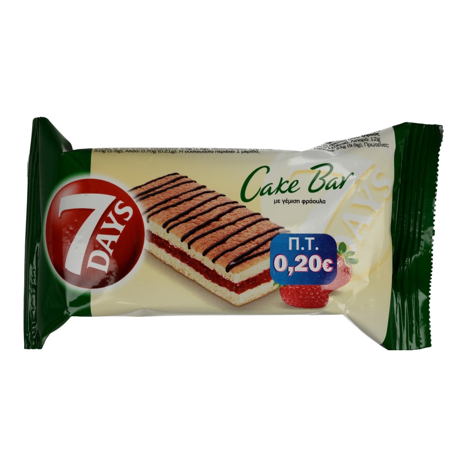 7DAYS | Cake Bar Φράουλα 30gr | AB
