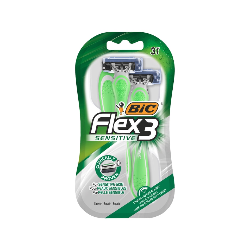 BIC | Ξυραφάκια Flex 3 Sensitive 3 Τεμάχια | AB