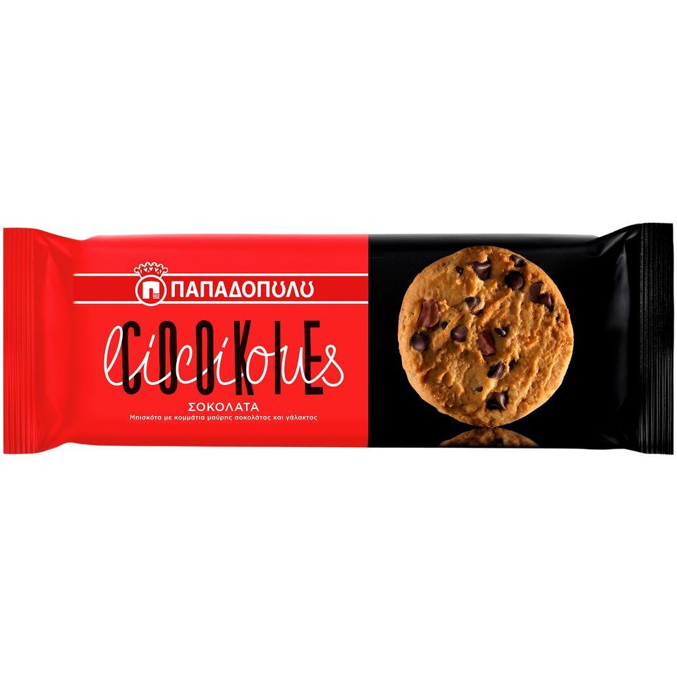 ΠΑΠΑΔΟΠΟΥΛΟΥ | Μπισκότα Cookies με Κομμάτια Σοκολάτας 180g | AB