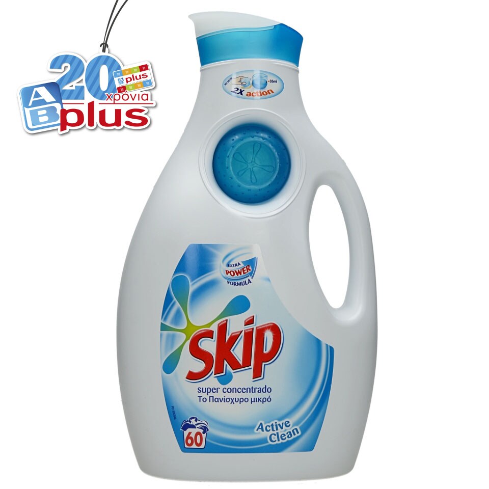 SKIP | ΣΥΜΠΥΚΝΩΜΕΝΟ ΥΓΡΟ ΑΠΟΡΡΥΠΑΝΤΙΚΟ ΠΛΥΝΤΗΡΙΟΥ ΡΟΥΧΩΝ 2.1LT 60 ΜΕΖ | AB