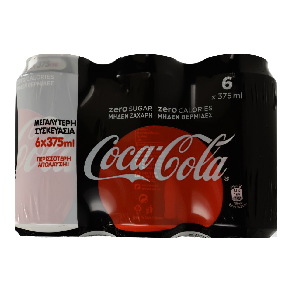 COCA COLA | ZERO | ΑΝΑΨΥΚΤΙΚΟ COLA 6 X 375 ML | AB