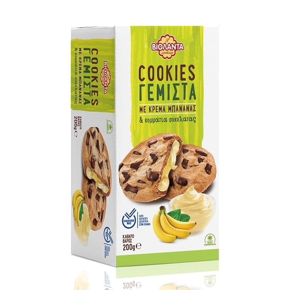 ΒΙΟΛΑΝΤΑ | Μπισκότα Cookies Γεμιστά με Μπανάνα 200g | AB
