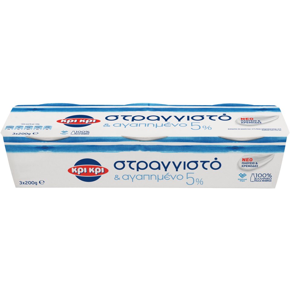 ΚΡΙ ΚΡΙ | Γιαούρτι Στραγγιστό 5% Λιπαρά 3x200g | AB